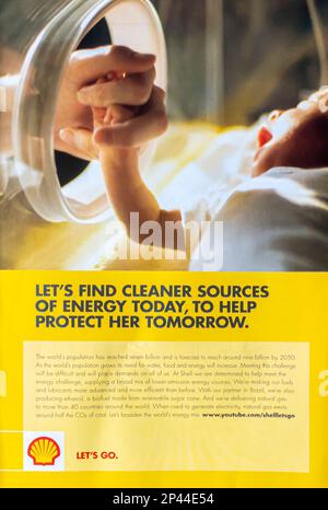 Shell advert in a Natgeo magazine May 2000 Stock Photo - Alamy