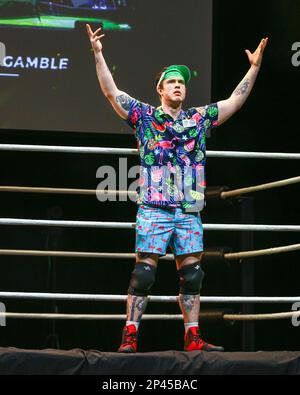 London, UK. Greg Davies and Rosie Jones with Iain Stirling in Max and ...