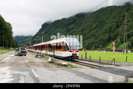 Passenger seats in a train without people Stock Photo - Alamy