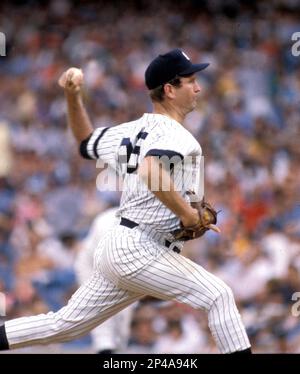 New York Yankees Tommy John (25) in action during a game from the 1979 ...