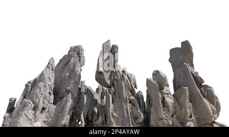 3D illustration spiky rocks Isolated on white background Stock Photo ...