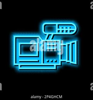 cropping video neon glow icon illustration Stock Vector Image & Art - Alamy