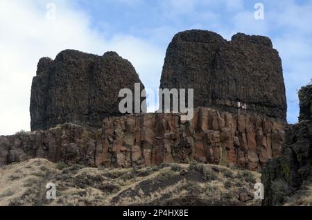 Wallula Gap on the Columbia River in southeast Washington Stock Photo ...