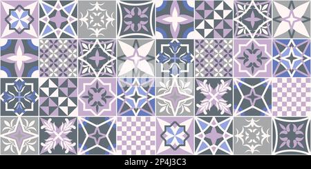French tiles. Provence or Languedoc style. Lavender colored floor tile ...