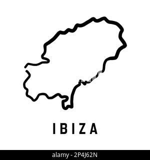 Ibiza map. Blank vector map of the Island. Borders of Ibiza for your ...
