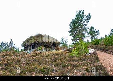 The shieling hut at Abriachan Forest Trails near Drumnadrochit in ...