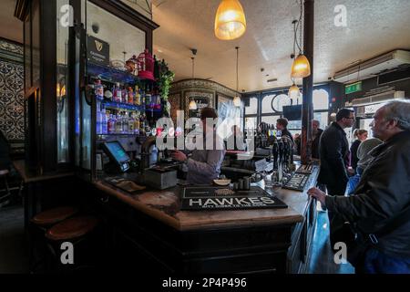 The old Jack the Ripper pub sign in London, England. UK Circa 1980's ...