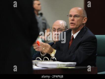 Former Tampa Police Captain Curtis Reeves, 79, turns to look at his ...