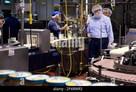 David Yuengling, president of Yuengling's Ice Cream, prepares to move ...