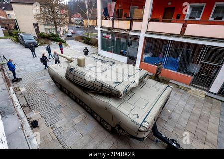 Decin, Czech Republic. 06th Mar, 2023. Inflatable Abrams decoys in ...