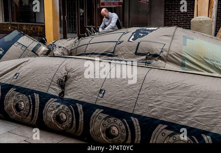 Decin, Czech Republic. 06th Mar, 2023. Inflatable Abrams decoys in ...