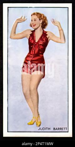 Portrait of Judith Barrett - Vintage Cigarette Card Stock Photo - Alamy