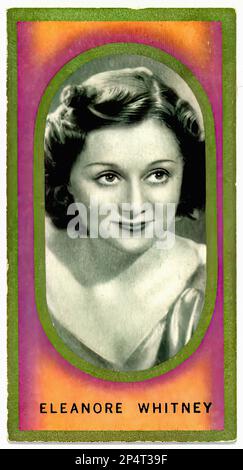 Portrait of Eleanore Whitney - Vintage Cigarette Card Stock Photo - Alamy