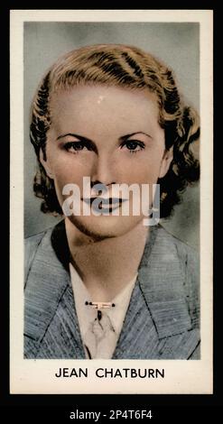 Portrait of Jean Chatburn - Vintage Cigarette Card Stock Photo - Alamy