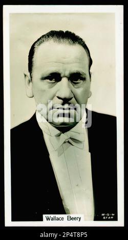Portrait of Wallace Beery - Vintage Cigarette Card 01 Stock Photo - Alamy