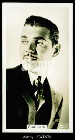 Portrait of Clark Gable - Vintage Cigarette Card 01 Stock Photo - Alamy