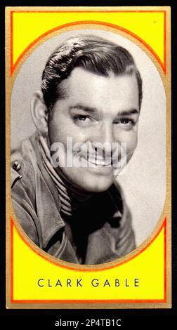 Portrait of Clark Gable - Vintage Cigarette Card 01 Stock Photo - Alamy