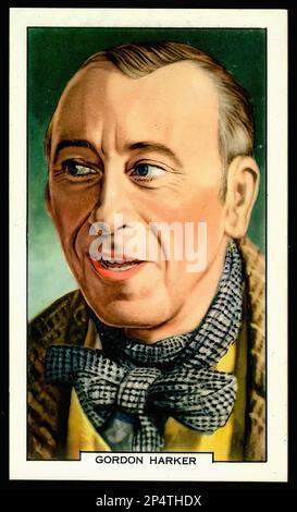 Portrait of Gordon Harker - Vintage Cigarette Card Stock Photo - Alamy