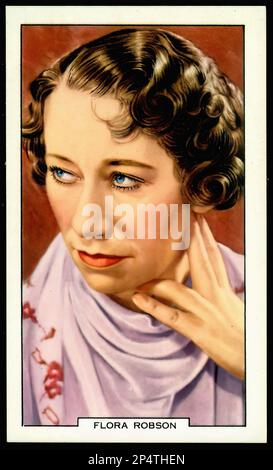 Portrait of Flora Robson - Vintage Cigarette Card Stock Photo - Alamy