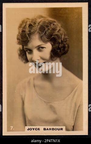 Portrait of Joyce Barbour - Vintage Cigarette Card Stock Photo - Alamy