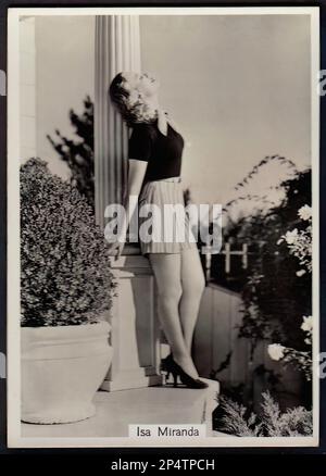 Portrait of actress Isa Miranda - Vintage German Cigarette Card Stock ...