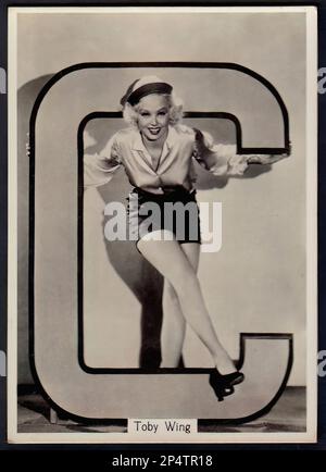 Portrait of Toby Wing - Vintage Cigarette Card Stock Photo - Alamy