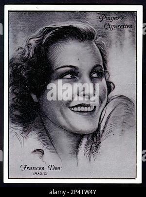 Portrait of Frances Dee - Vintage Cigarette Card Stock Photo - Alamy