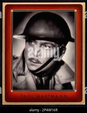 Portrait of Paul Hartmann - Vintage German Cigarette Card Stock Photo ...