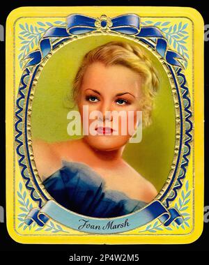 Portrait of Joan Marsh - Vintage German Cigarette Card 01 Stock Photo ...