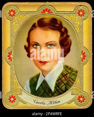Portrait of Carola Höhn - Vintage German Cigarette Card Stock Photo - Alamy