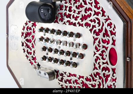 An FW Gibbs baritone concertina Stock Photo - Alamy