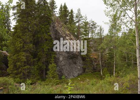 The biggest boulder in Sweden. An enormous block of stone from the last ...