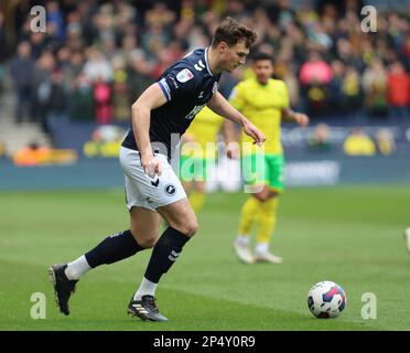 Jake Cooper of Millwall during the Millwall v Norwich City EFL Sky Bet ...