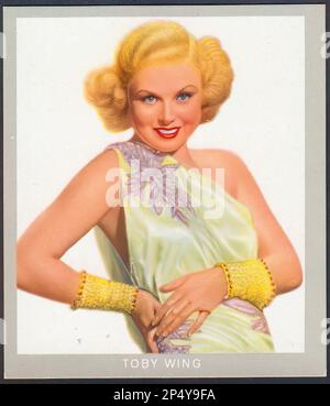 Portrait of Toby Wing - Vintage Cigarette Card Stock Photo - Alamy