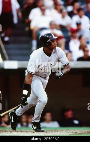 Darryl Strawberry of the New York Yankees during a game at Anaheim ...