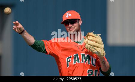 Florida A&M third baseman Jared Weber (20) in action during an NCAA ...
