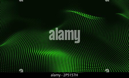 Abstract Trapcode Form digital particle wave. Animation cyber or technology background. Abstract ...