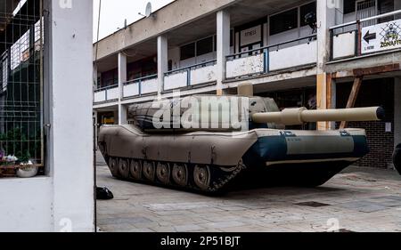 Decin, Czech Republic. 06th Mar, 2023. Inflatable Abrams decoys in ...
