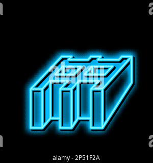 safety grating metal neon glow icon illustration Stock Vector Image ...