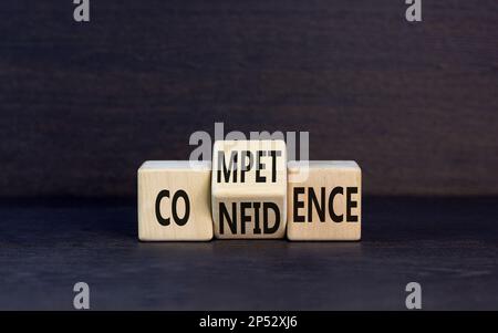 Competence and confidence symbol. Concept word Competence Confidence on ...