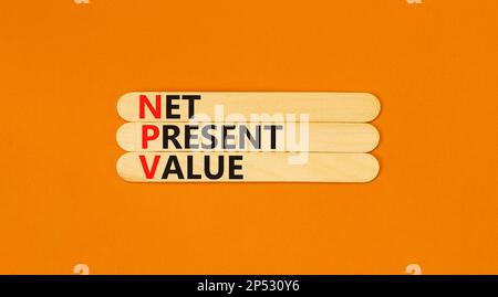 NPV net present value symbol. Concept words NPV net present value on ...