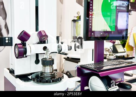 Industrial measuring device with monitor Stock Photo - Alamy