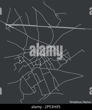 Street roads map of the TEMPLOUX DISTRICT, NAMUR Stock Vector Image ...