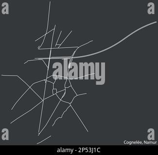 Street roads map of the COGNELÉE DISTRICT, NAMUR Stock Vector Image ...