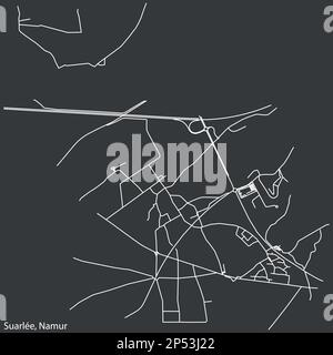 Street roads map of the SUARLÉE DISTRICT, NAMUR Stock Vector Image ...