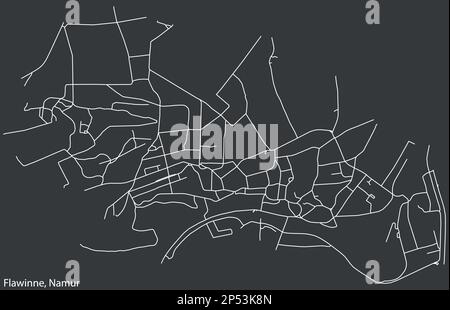 Street roads map of the FLAWINNE DISTRICT, NAMUR Stock Vector Image ...