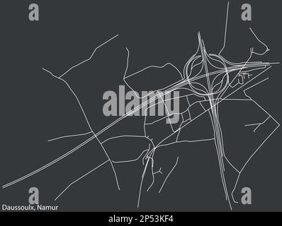 Street roads map of the DAUSSOULX DISTRICT, NAMUR Stock Vector Image ...