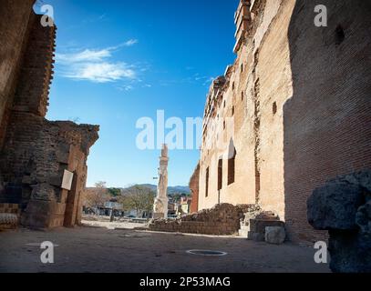 The Red Basilica ruins in Bergama, Turkey. Temple of the Egyptian Gods ...