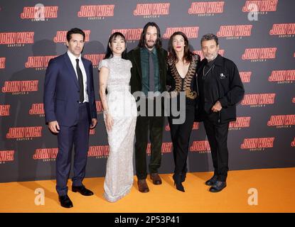 (left to right) Keanu Reeves, Ian McShane, Norman Reedus, Ana de Armas and Len Wiseman attending ...