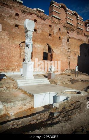 The Red Basilica ruins in Bergama, Turkey. Temple of the Egyptian Gods ...
